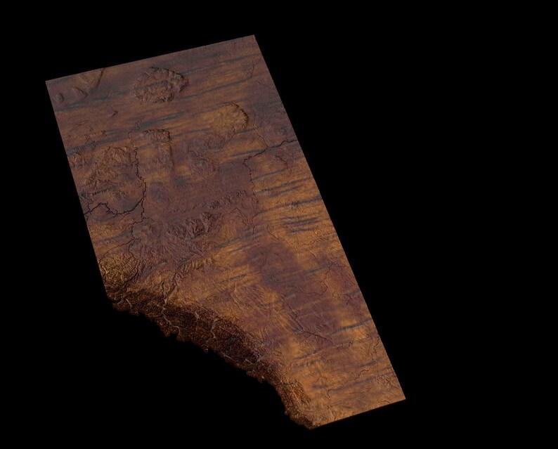 Alberta Canada 3D STL Terrain Model for CNC and 3d Printing - Etsy