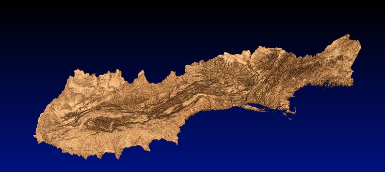 Appalachian Trail 3d STL for CNC and 3d Printing - Etsy