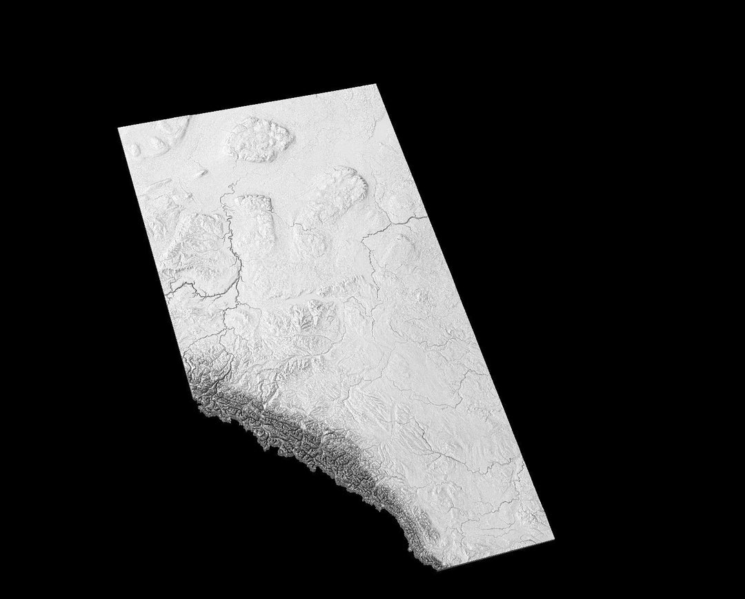 Alberta Canada 3D STL Terrain Model for CNC and 3d Printing - Etsy