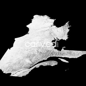 Quebec Canada 3D Terrain Model for CNC and 3D Printing - Etsy