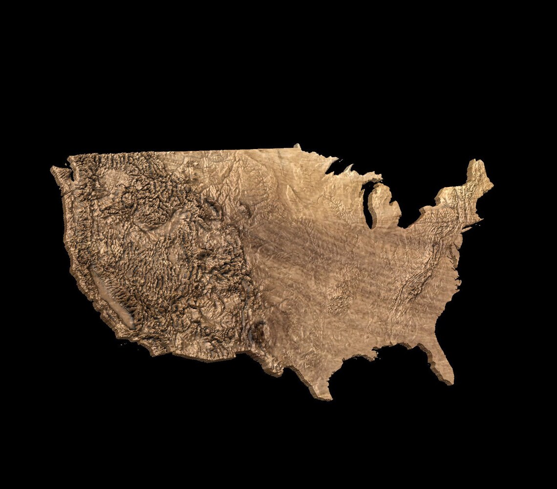 USA Topographical 3d STL HD High Quality Model Cnc - Etsy