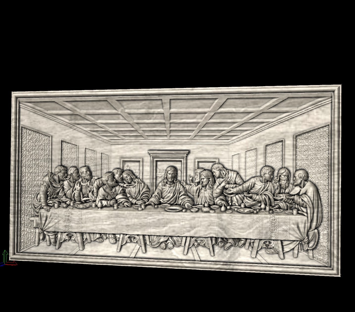 The Last Supper 3d Model Stl Model For Cnc Milling And Etsy Uk