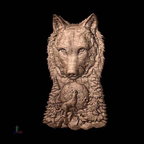 Cnc Stl Files Wolf - Etsy