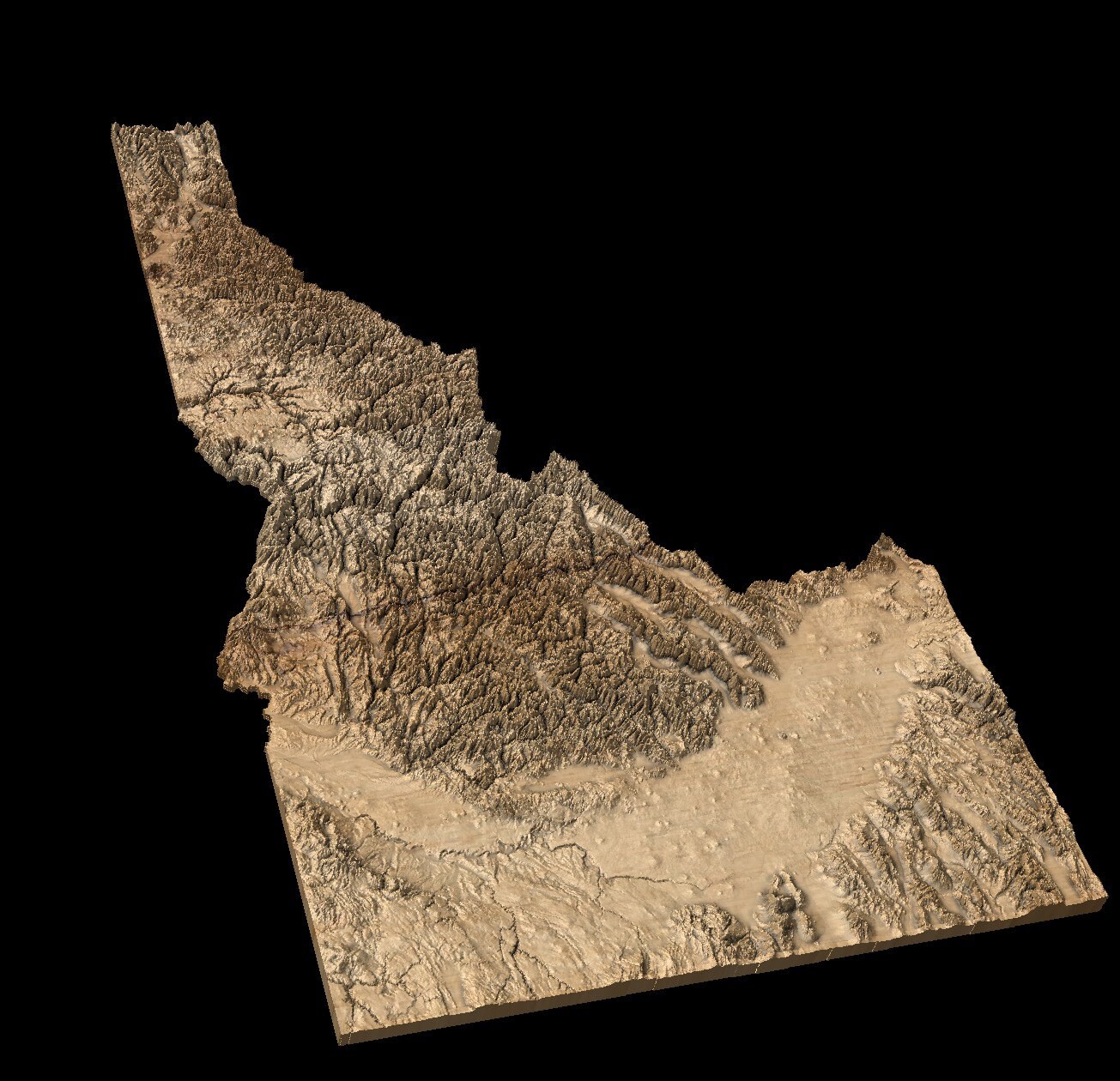 State of Idaho Topographic Terrain 3D Model STL Map Model for - Etsy