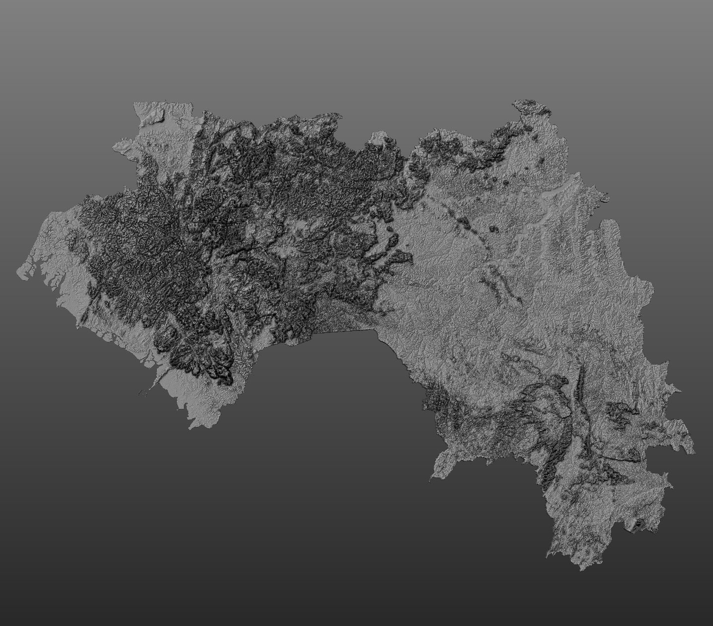 Guinea Topographic Terrain 3D STL Map Model for CNC Milling - Etsy