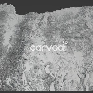 Oregon State Topographic Terrain 3D Map Model for CNC Milling and ...