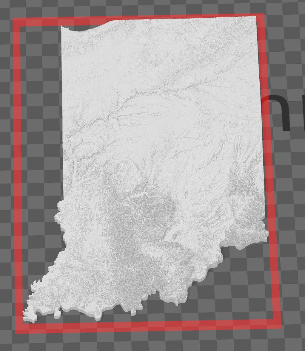 Iowa State Topographic Terrain 3D Map Model for CNC Carving - Etsy