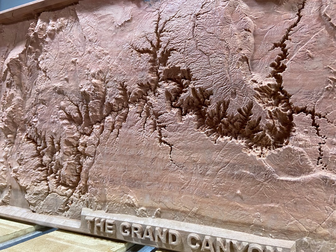 Grand Canyon Topographic Map 3D STL for CNC Carving and 3d - Etsy Canada