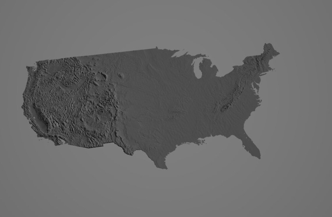 USA Topographical 3d STL HD High Quality Model Cnc - Etsy