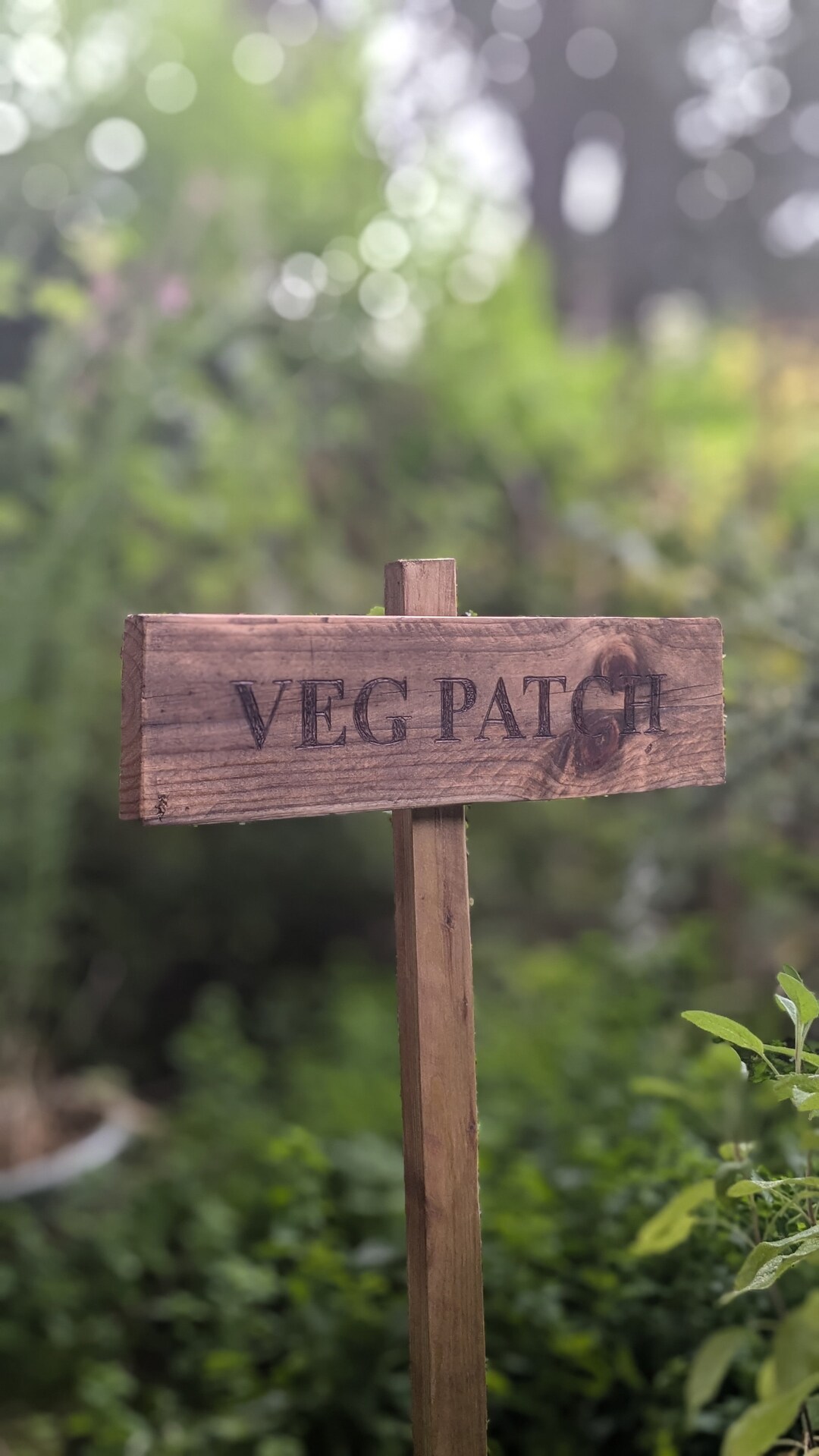 Large Wooden ‘veg Patch’ Garden Sign Hand Made Rustic Reclaimed ...