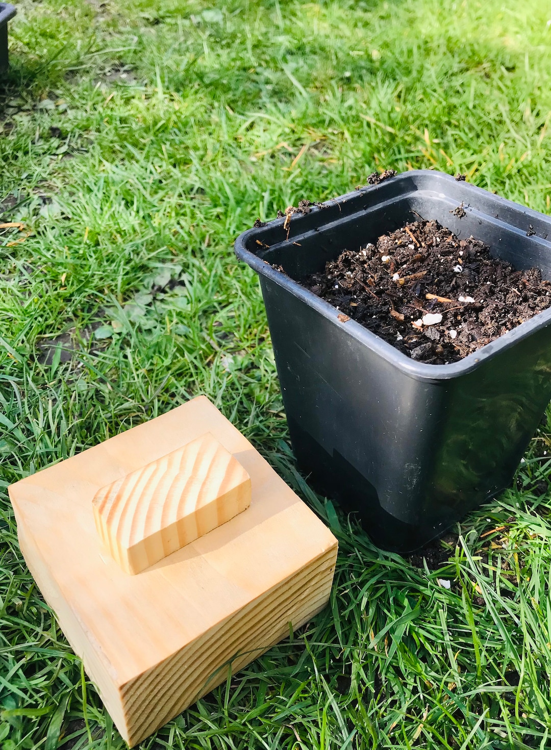 Small Seed Tray Tamper Hand Made Personalised Wood Rustic Garden Tools ...