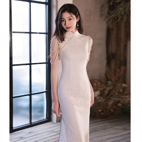 Modern White Qipao