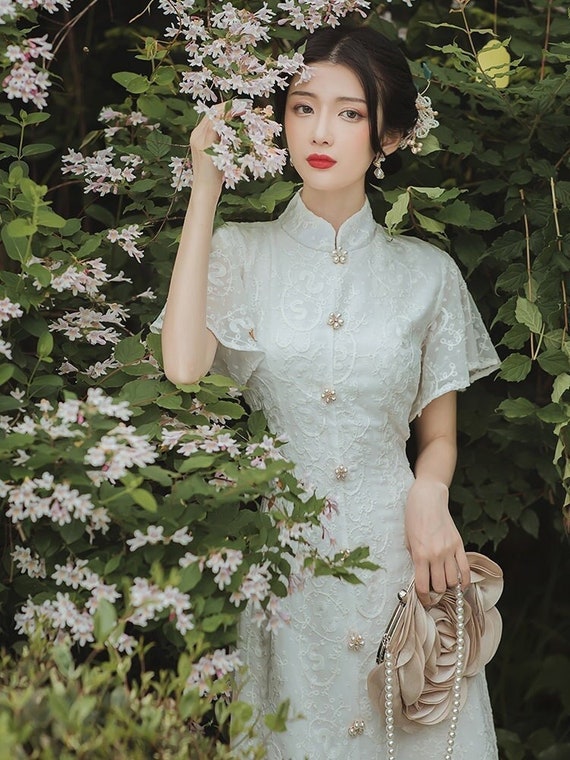 Modern White Qipao