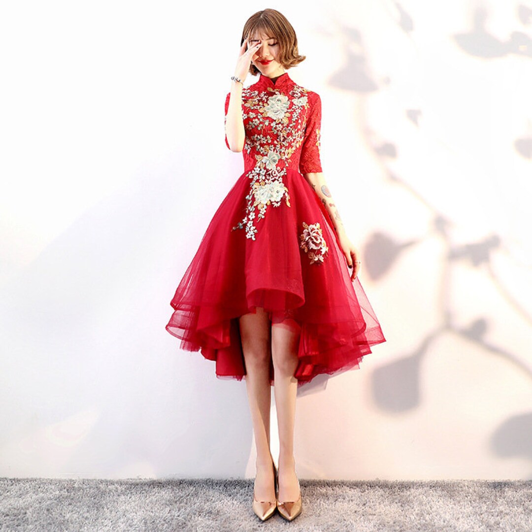 Traditional Chinese Wedding Dress Qipao Dress Wedding Red - Etsy