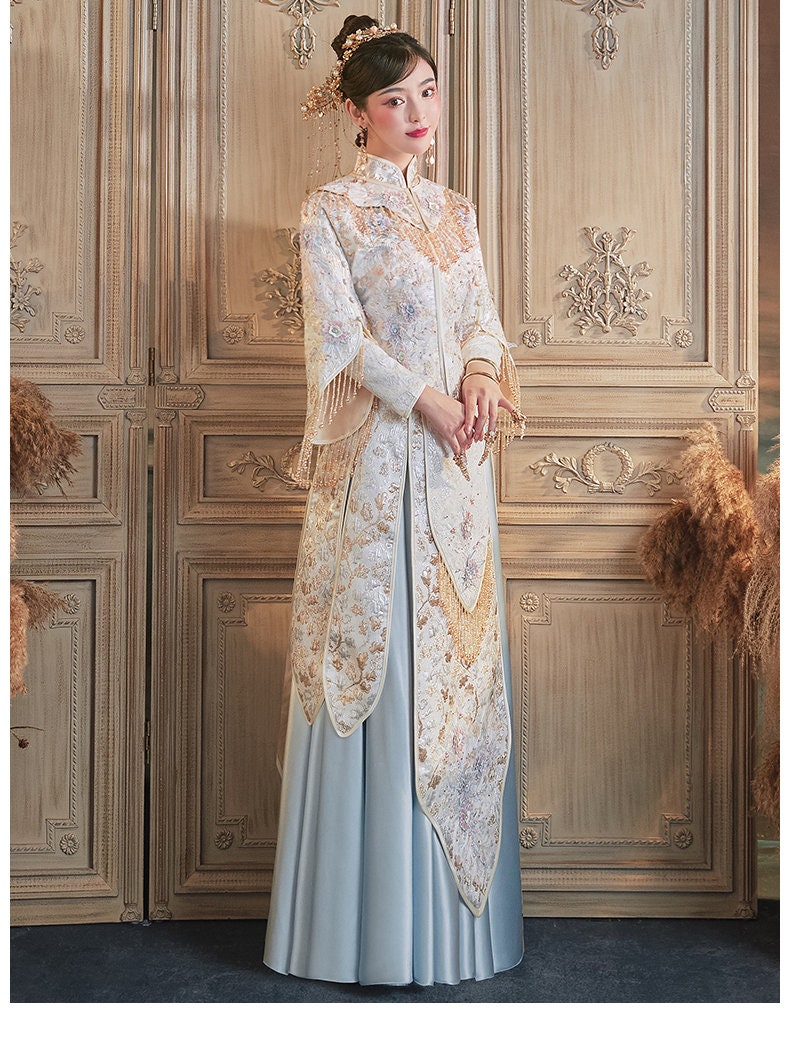 Blue Chinese Wedding Dresses