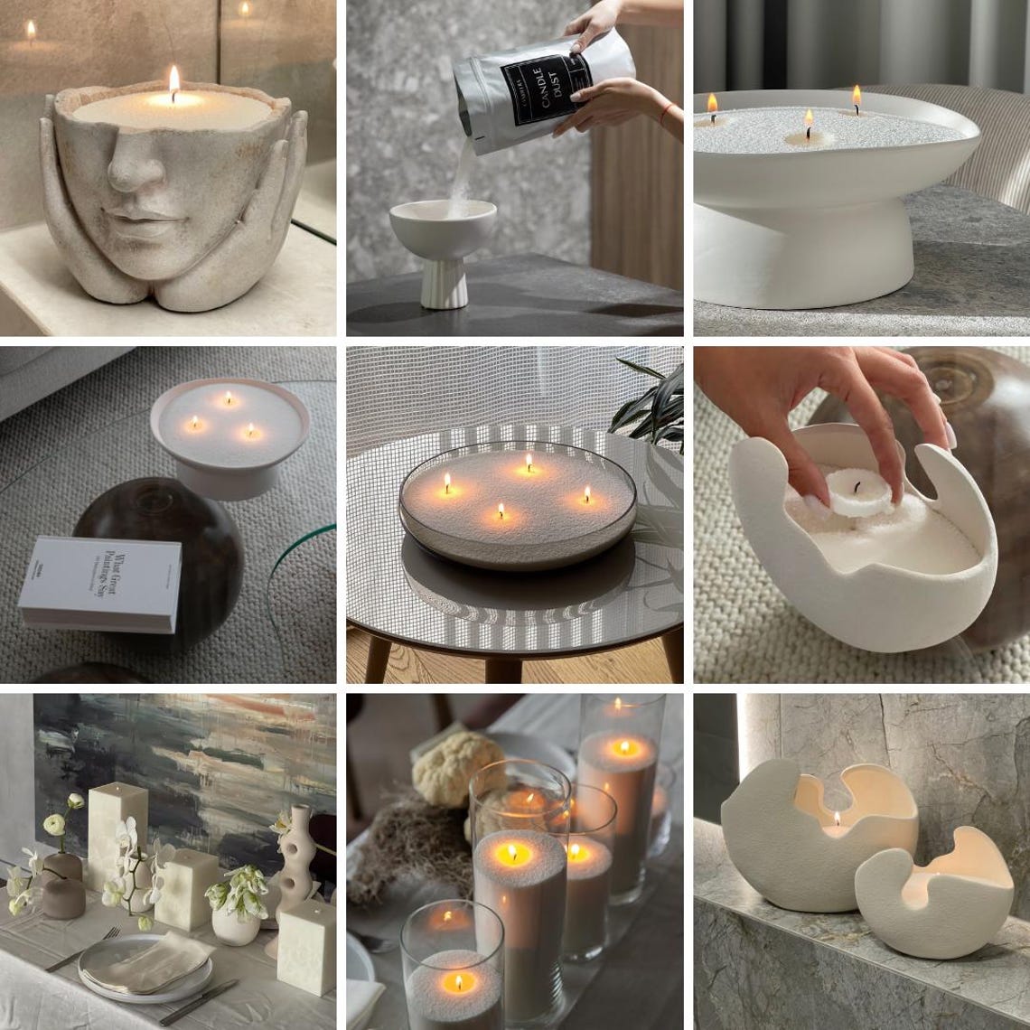 Candle Sand 4.5 Kg/10lb +200 Wicks: Pearled, White, Scent-free Powder ...