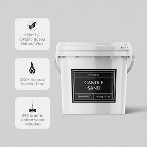 9.5kg/21 Lb Candle Sand Bulk Bucket, 350 Wicks for Wedding Decor: Scent ...