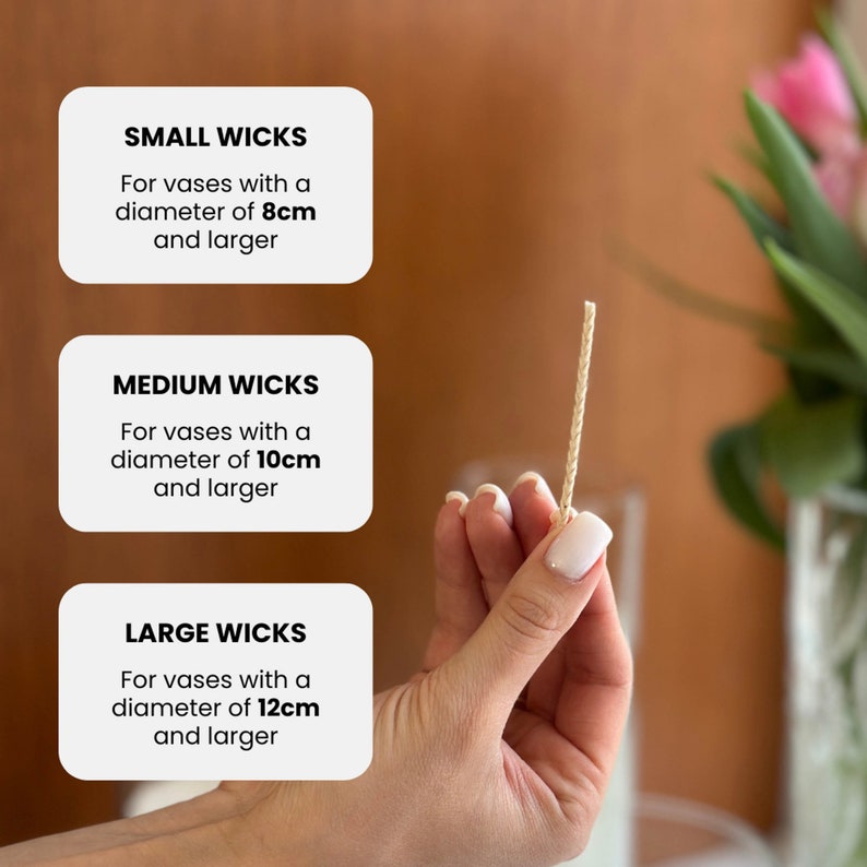 50/100/200 Waxed Cotton Wicks, 6 Cm/2.3 Inch Length Vegan Wicks ...