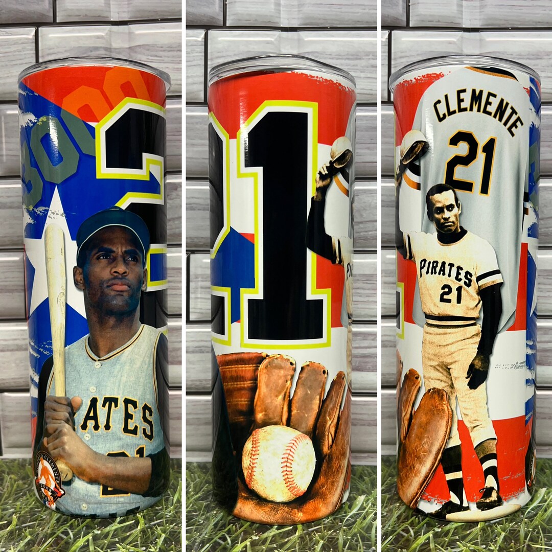 Roberto Clemente 20oz Tumbler, Baseball Cup, Number 21, Roberto ...