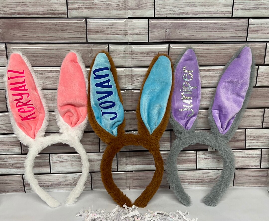 Personalized Easter Bunny Ears, Headband Ears, Bunny Ears Personalized ...