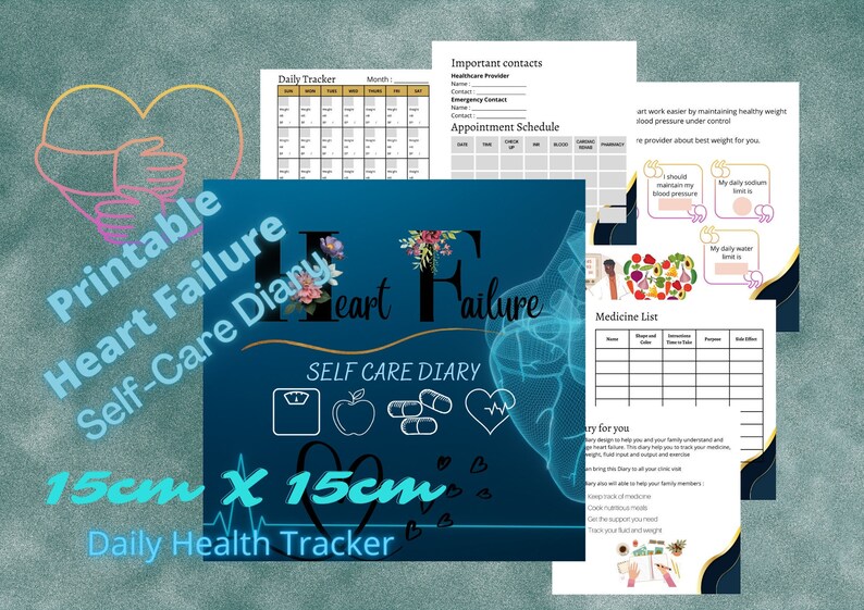Heart Failure Self-care Diary, Blood Pressure, Heart Rate and Weight ...