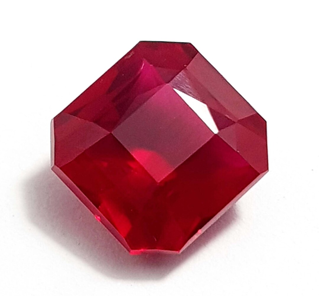 Natural Red Ruby Gemstone: 8 Ct Emerald Cut, Mozambique - Etsy