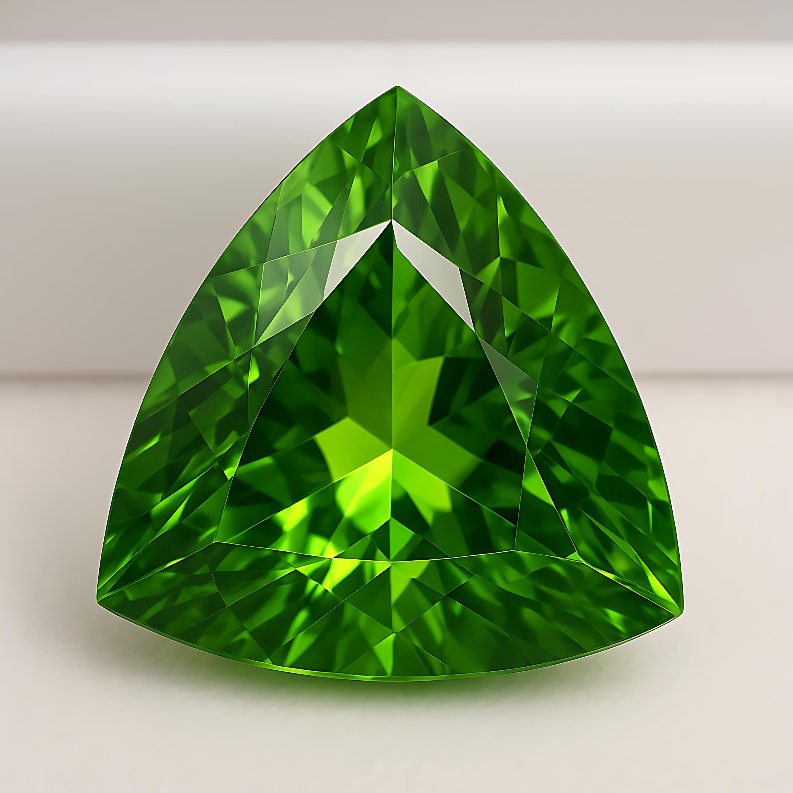 Natural Peridot Gemstone: 9 Carat Trillion Cut Faceted Loose Stone - Etsy