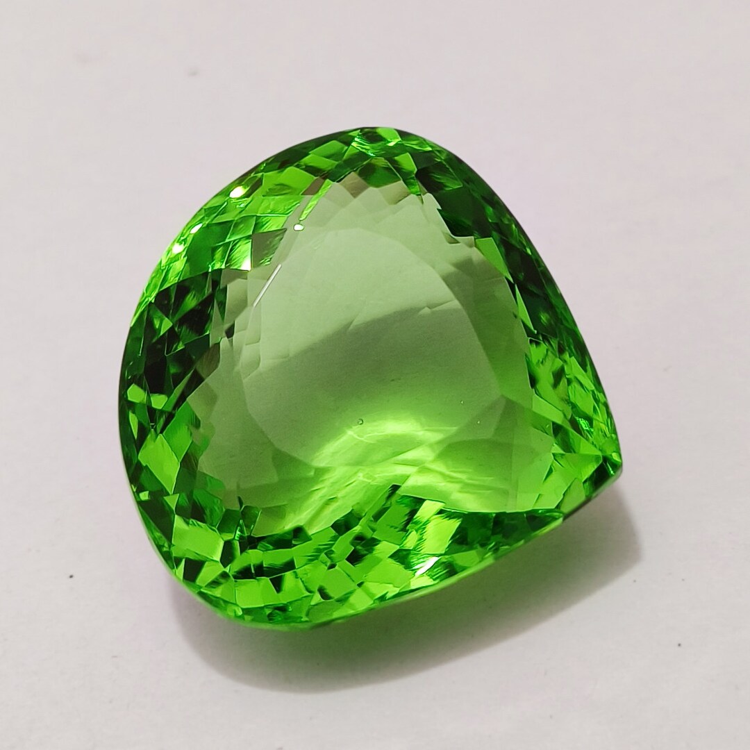 Green Topaz Pear Shape 51 Ct Loose Gemstone With Free Shipping| Light ...