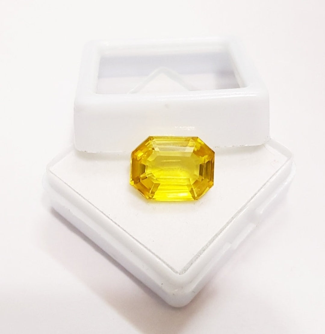 8-10 Carat Octagon Yellow Sapphire: Natural Sri Lanka Gemstone - Etsy