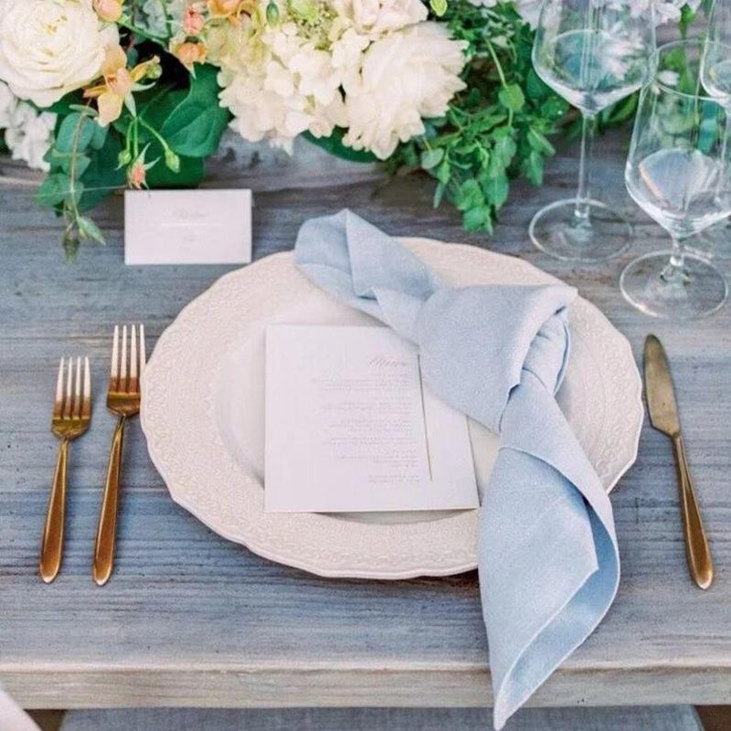 Blue Napkins - Etsy