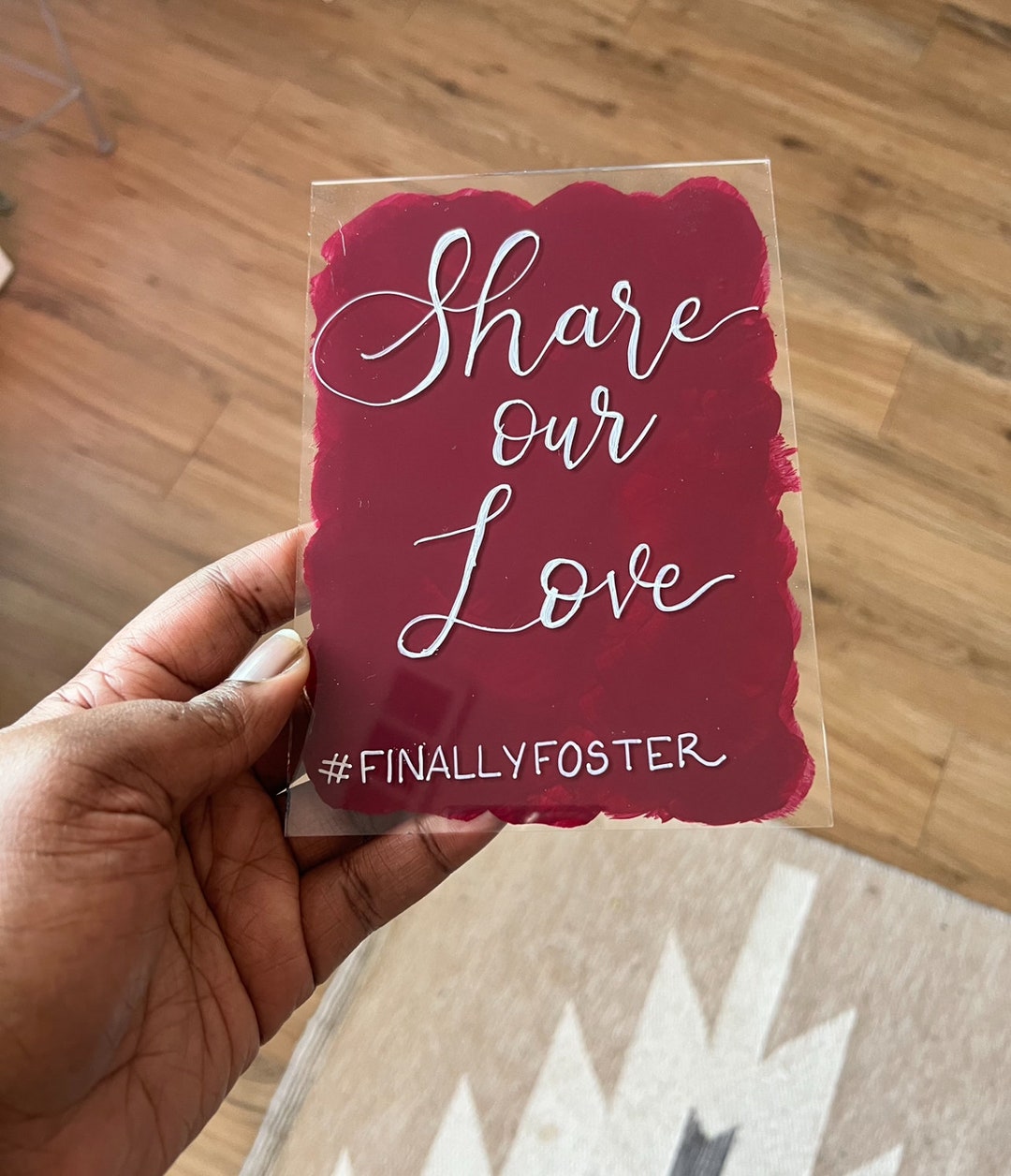 Small Acrylic Sign | Painted Back Acrylic Sign | Wedding Acrylic Sign ...