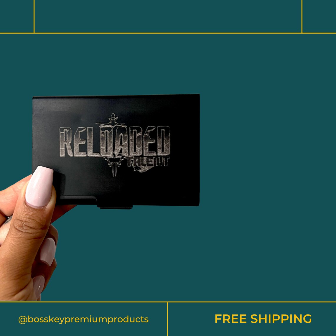 Custom Personalized Engraved Aluminum Business Name Card Credit Card ...