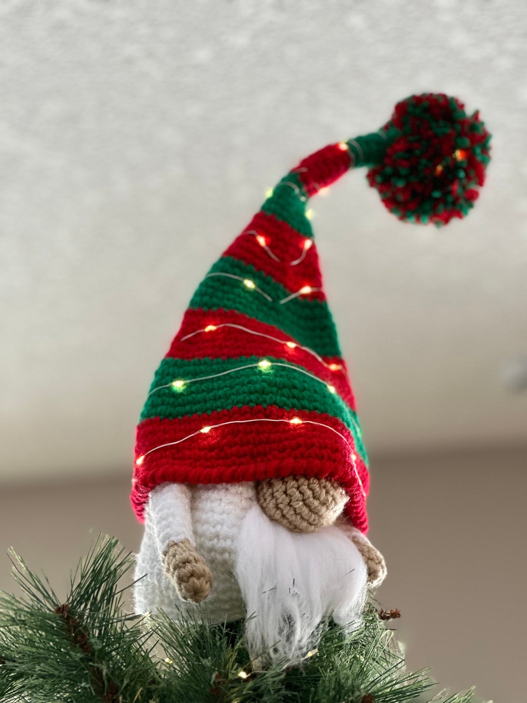 Crochet Gnome Tree Topper Pattern - Etsy
