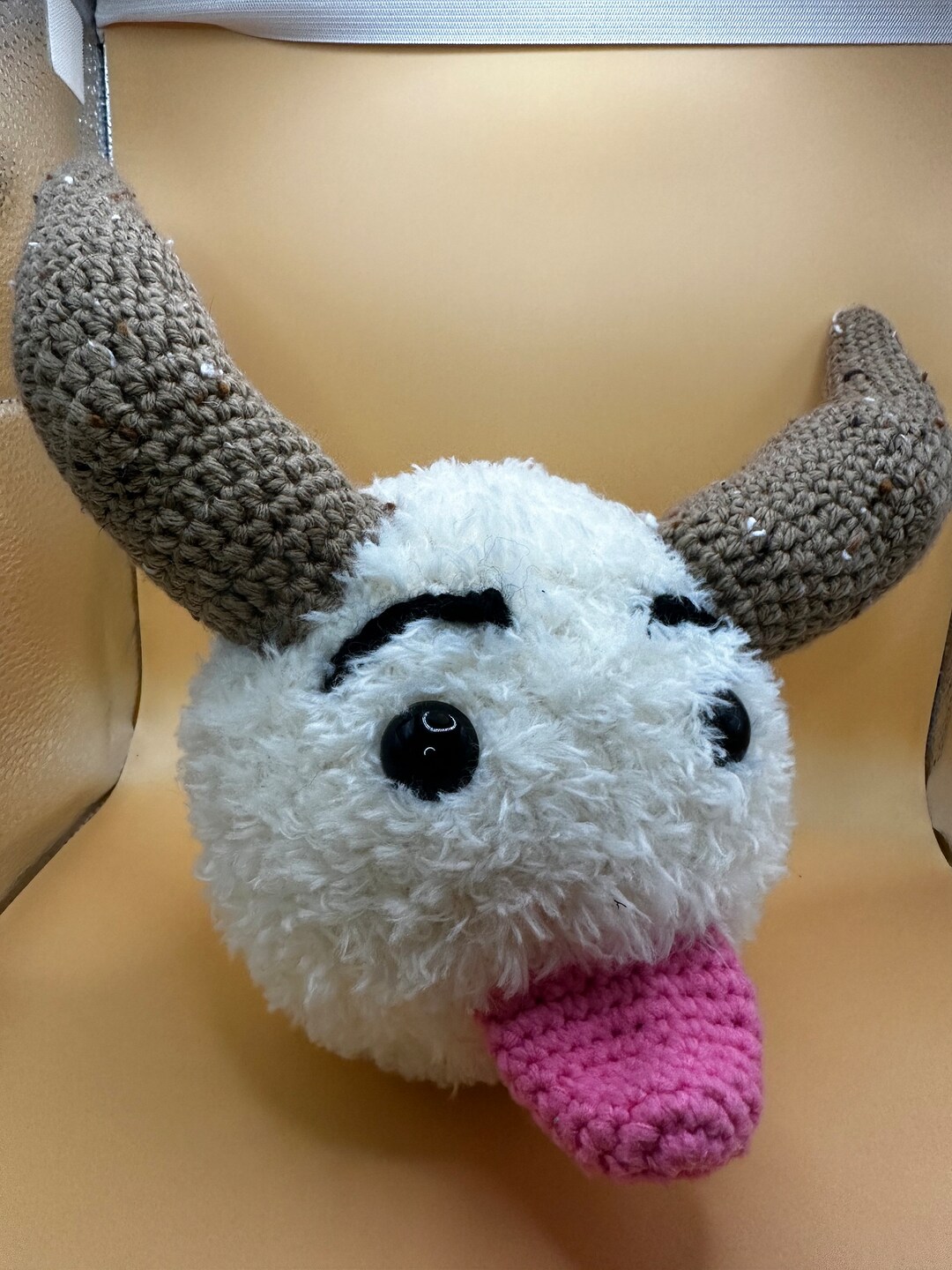 Fuzzy Ball With Horns - Etsy
