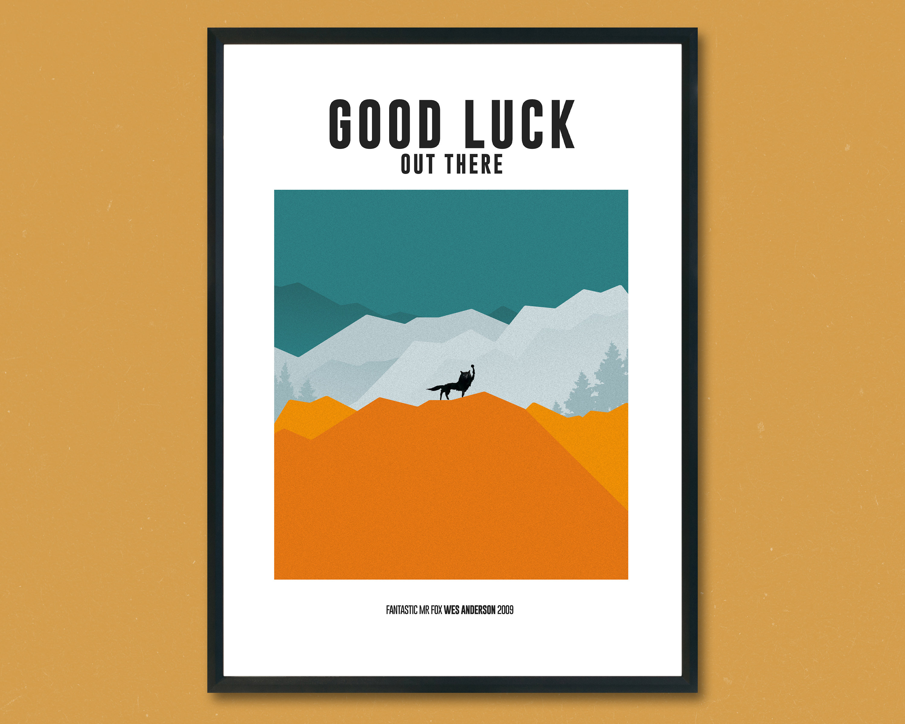 Fantastic Mr Fox Inspired Poster Print Digital, Retro Modern, Vintage ...