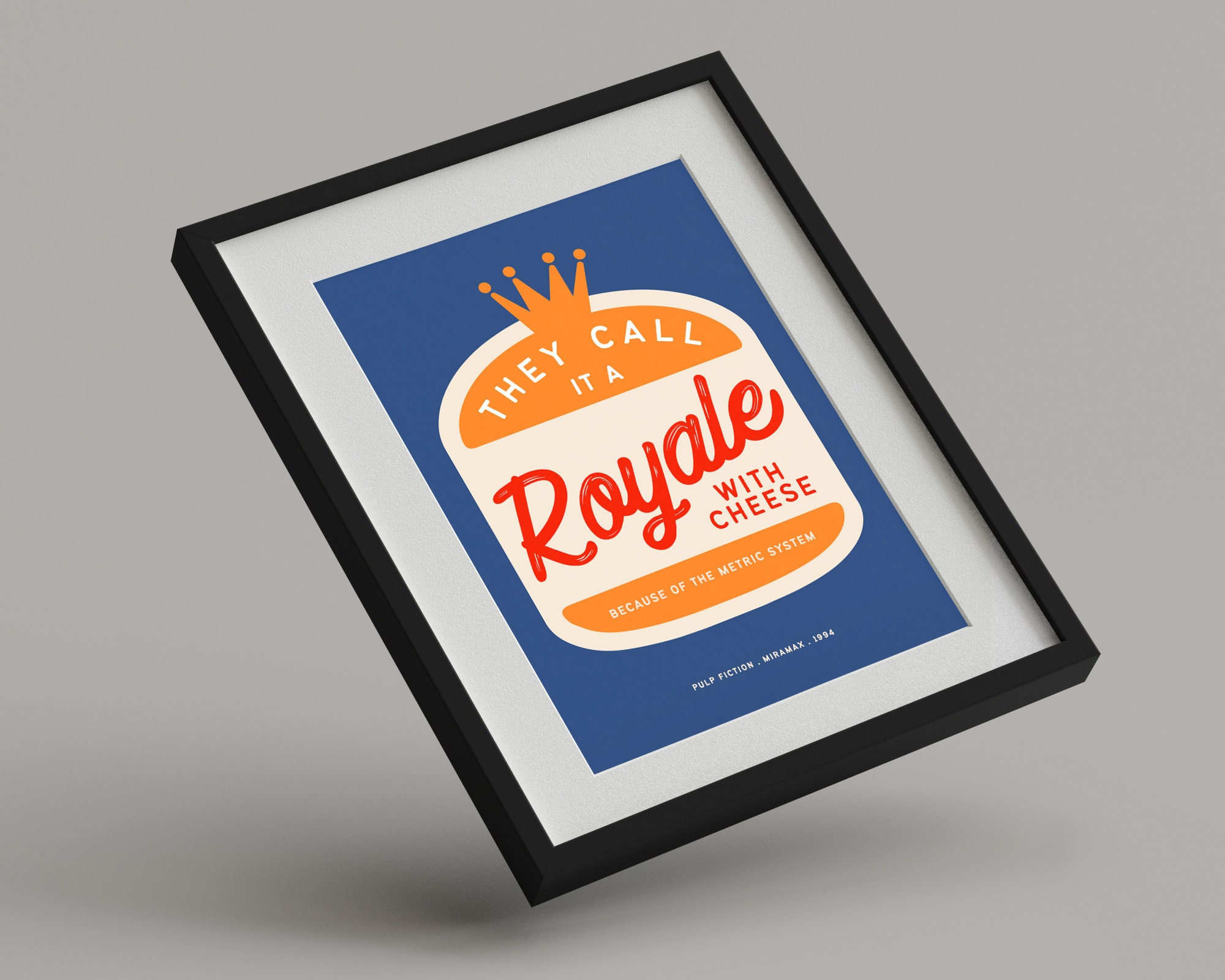 Royale With Cheese Pulp Fiction Print Movie Poster, Film Poster, Pulp ...