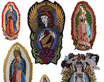 Virgin Mary Monogram Auspice Maria Catholic Embroidered Patches - Etsy