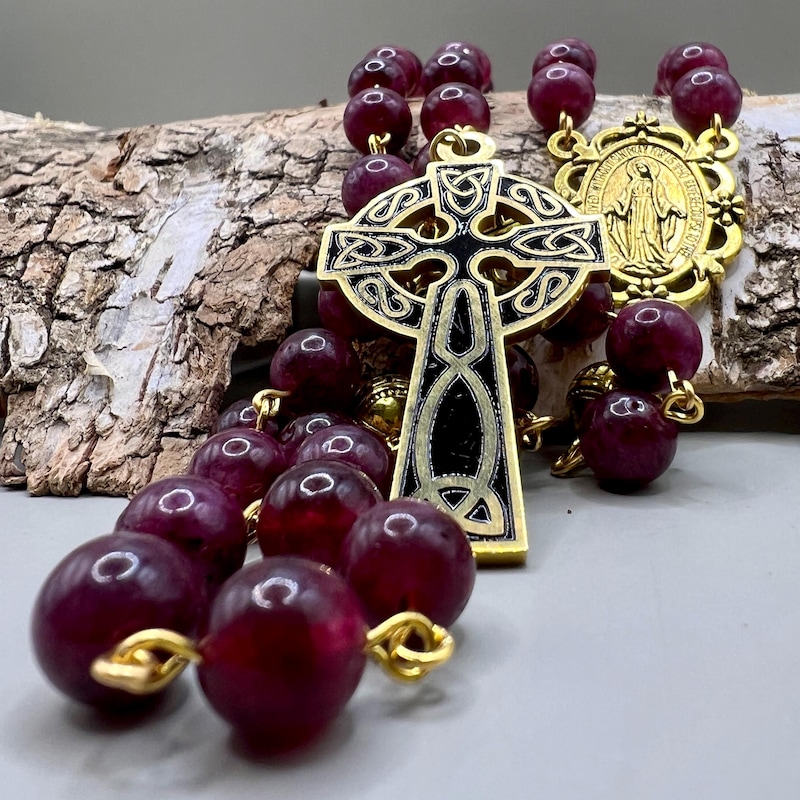 Garnet Rosary Beads - Etsy