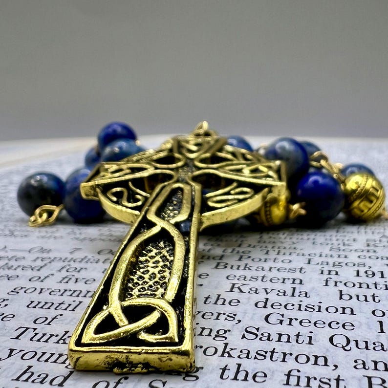 Lapis Lazuli - Anglican Protestant Christian Rosary Prayer Beads ...