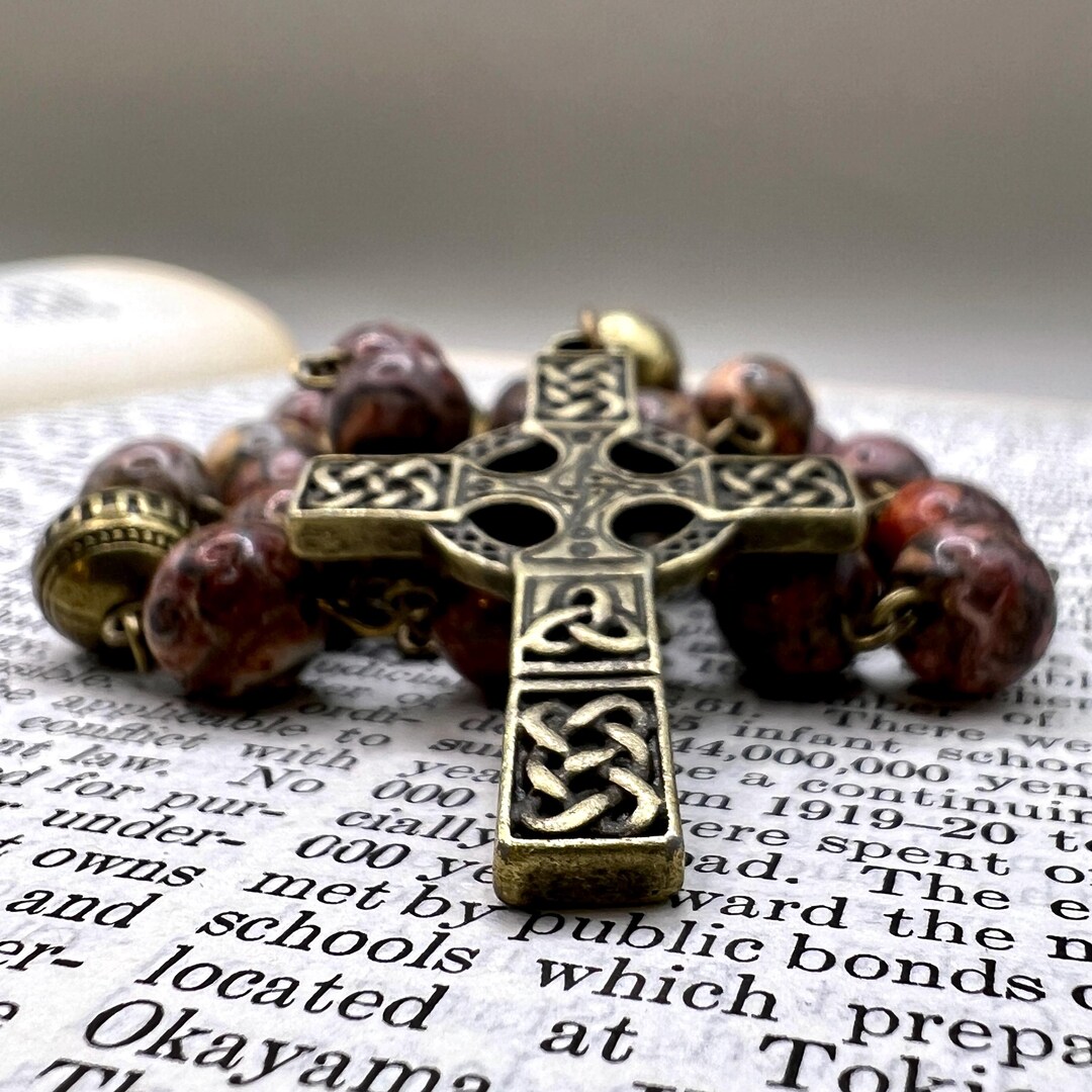 Pink Granite - Anglican Protestant Christian Rosary Prayer Beads ...