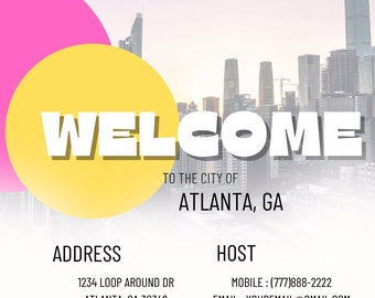 AIRBNB Welcome Letter Template Poster Template Customizable Airbnb ...