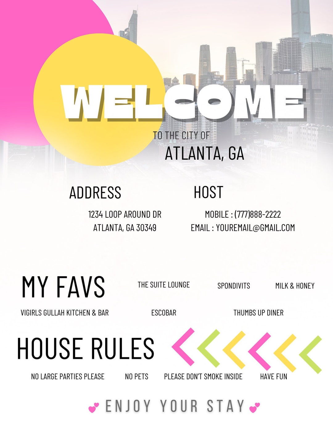 AIRBNB Welcome Letter Welcome Poster Greeting Letter Airbnb Template ...