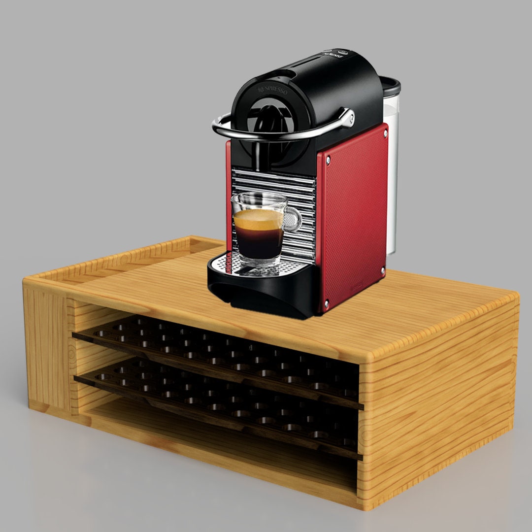 Wooden Espresso Machine Stand Plan for Capsules . DIY Woodworking Plan ...