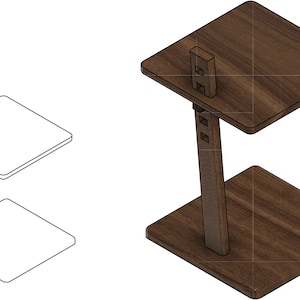 DIY Side Table With Adjustable Height Plan - DIY Easy to Build Project ...