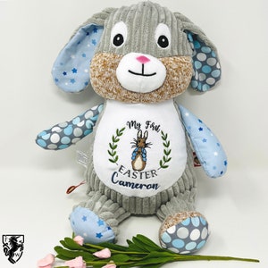 Personalized My First Easter Bunny, Embroidered Easter Bunny, First ...