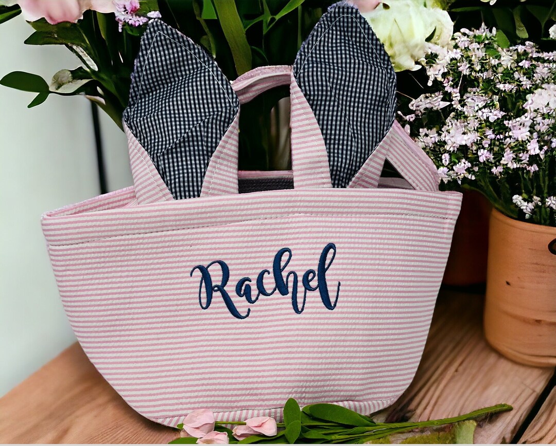Personalized Easter Basket, Embroidered Easter Basket, Monogram Easter ...