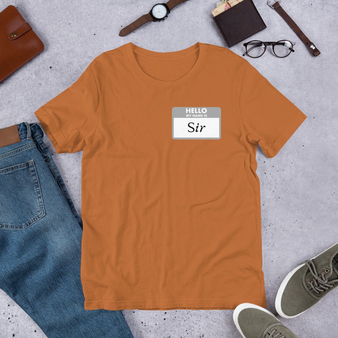 Hello My Name is "sir" Unisex T-shirt - Etsy