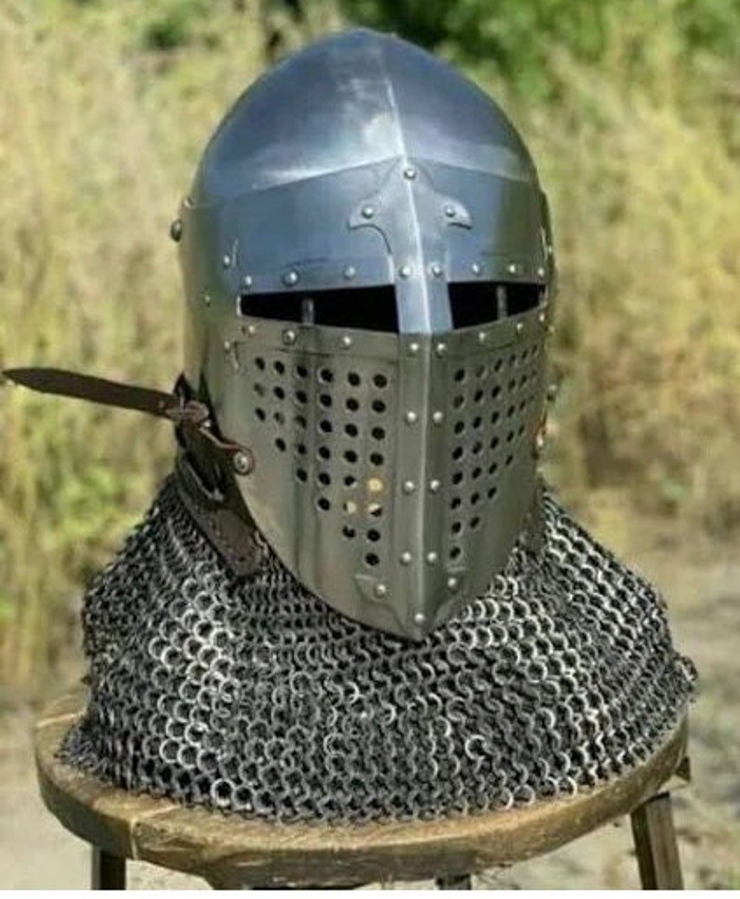Medieval Bascinet Knight Armor Visor French Helmet/ Cosplay / Middle ...