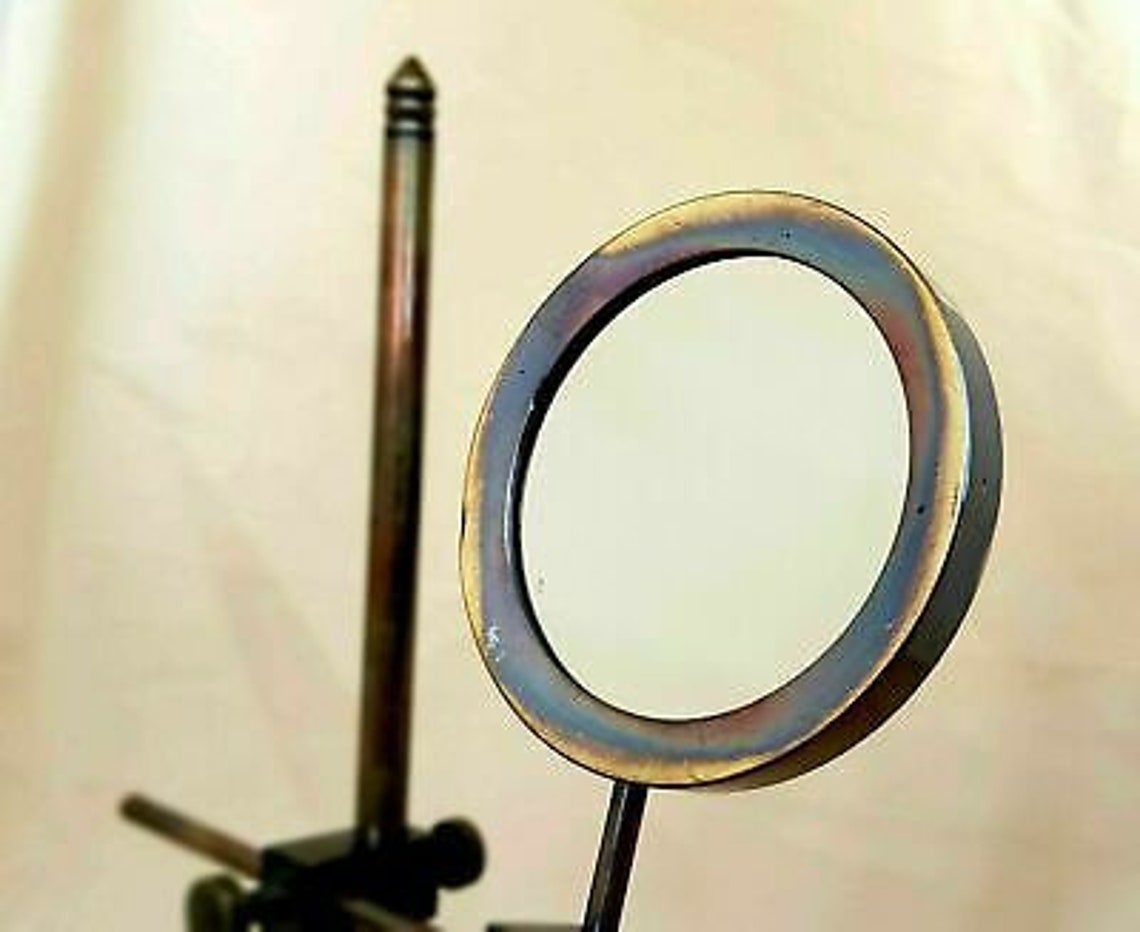 Vintage BRASS Magifying Glass on Stand,vintage Decor Magnifying Antique ...
