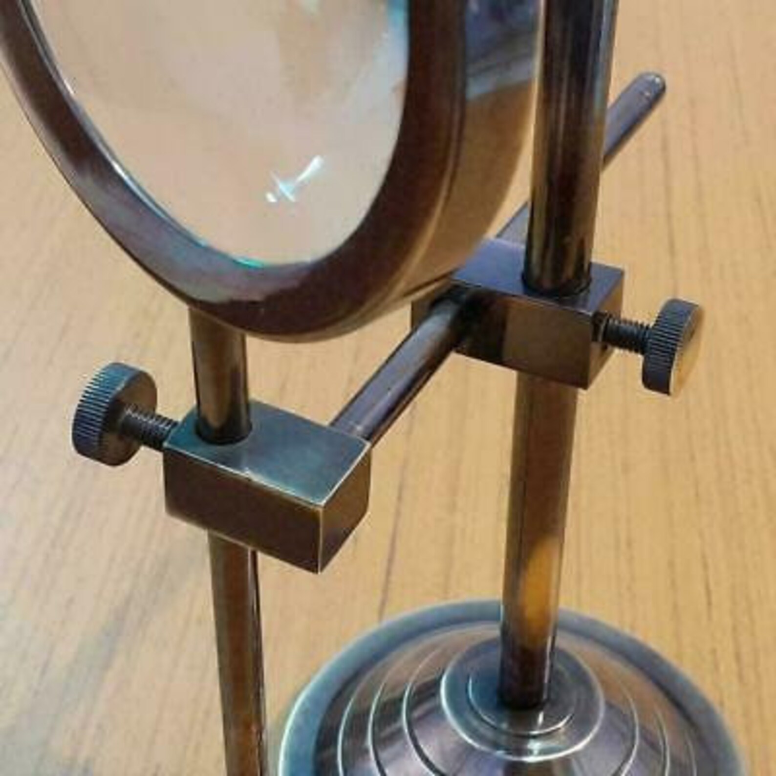 Vintage BRASS Magifying Glass on Stand,vintage Decor Magnifying Antique ...